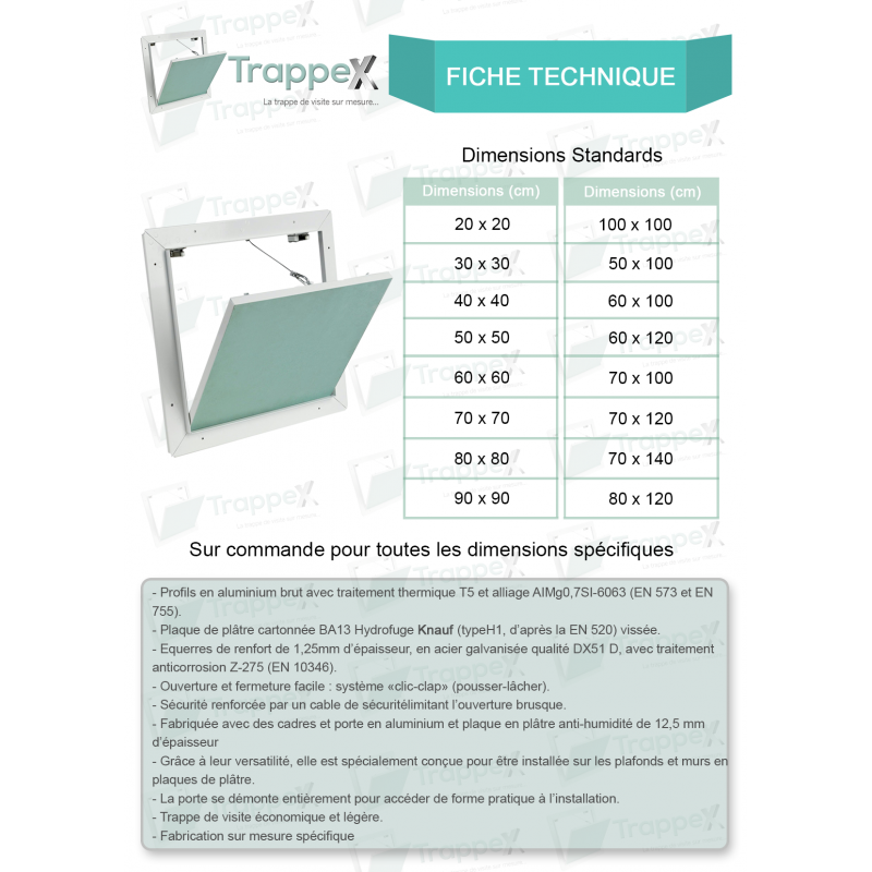 Trappe De Visite Plafond 60x60 Isolee